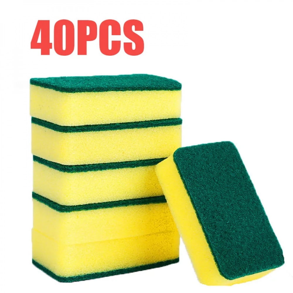 20-40pcs Dishwashing Sponge Kitchen Nano Emery Magic Clean Rub Pot Rust ...