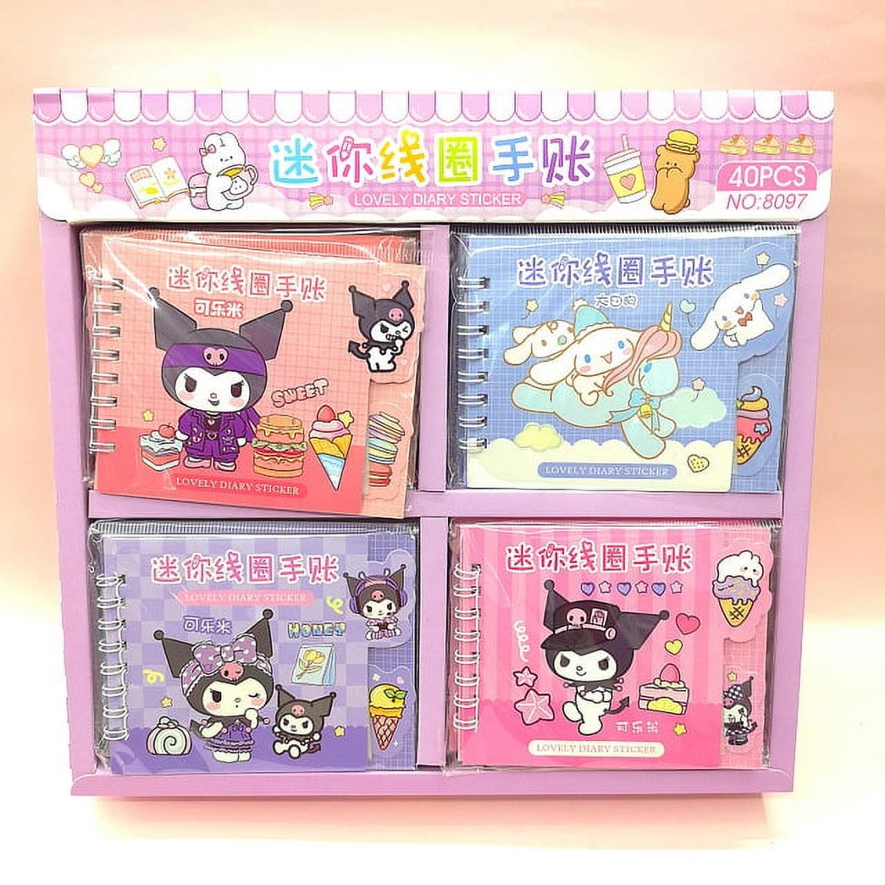 20/40pcs Sanrio Sticker Coil Book Hello Kitty Kuromi My Melody Diy Hand ...
