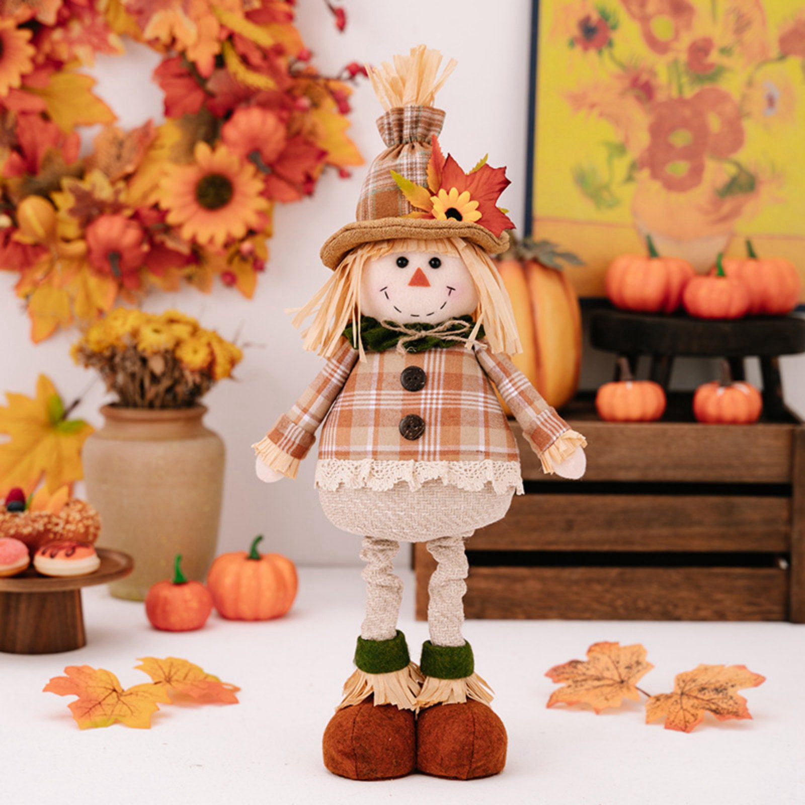 20.47" Fall Decor Gnomes,Extendable Legs Standing Thanksgiving Day ...
