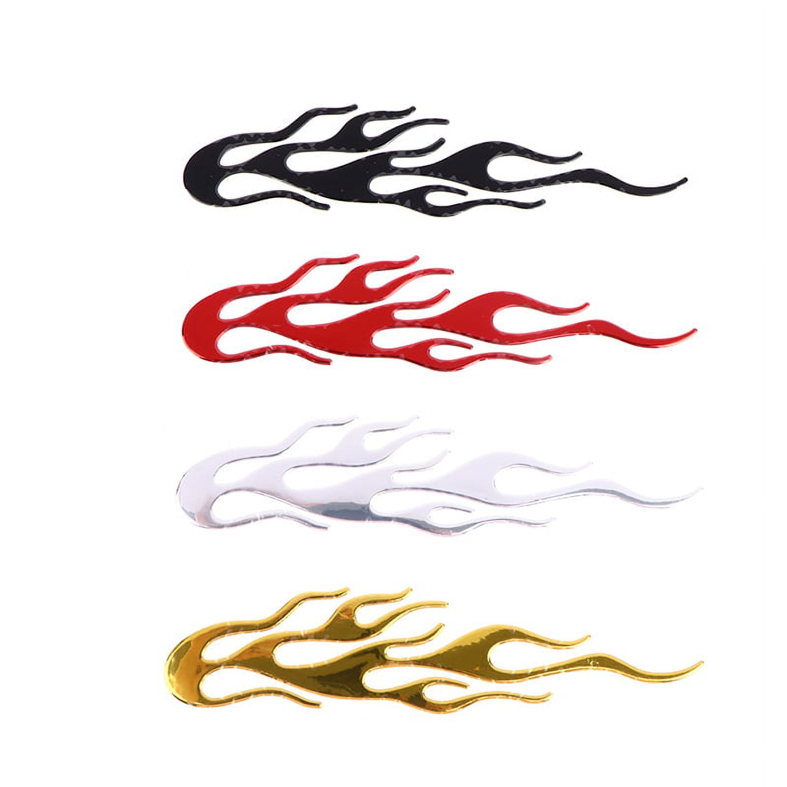 20*4CM Car Motorcycle 3d Flame Fire Reflective Sticker Reflective Vinyl ...