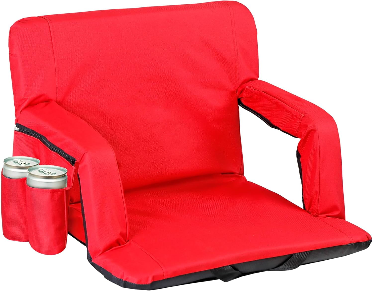 20.5"/25" Wide Stadium Seat for Bleachers w/Back Support Padded Cushion ...