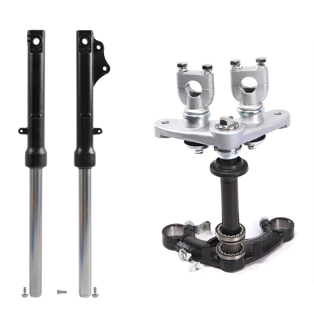 20.5" 520mm 27mm Front Forks Shock Suspension + Triple Tree Clamps for ...
