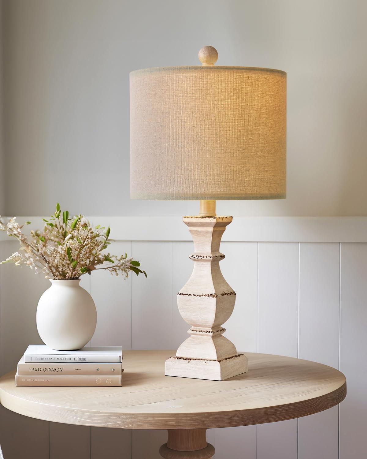 20.5" Farmhouse Table Lamp, Vintage Bedside Lamps for Bedroom, Rustic ...