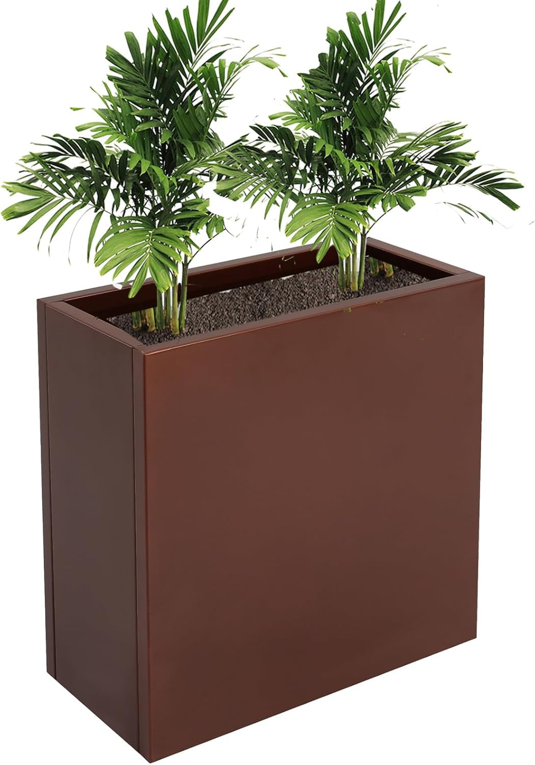 20.5" L x 10" W x 22" H Heavy Metal Planter Box, Spliced Flower Pot ...