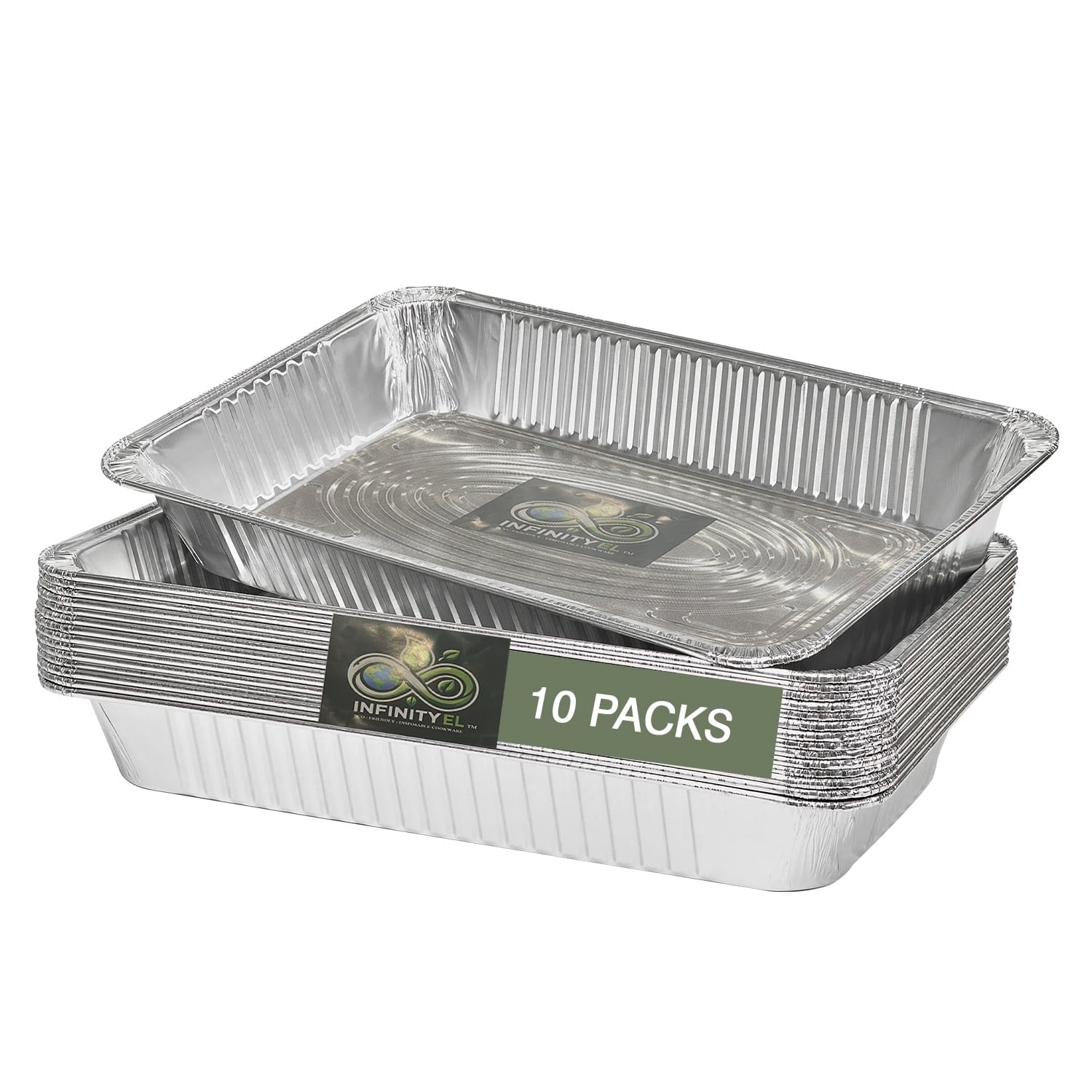 20.5"L x 13"W x 3"D Heavy-Duty Aluminum Foil Pans, Deep Steam Pans ...