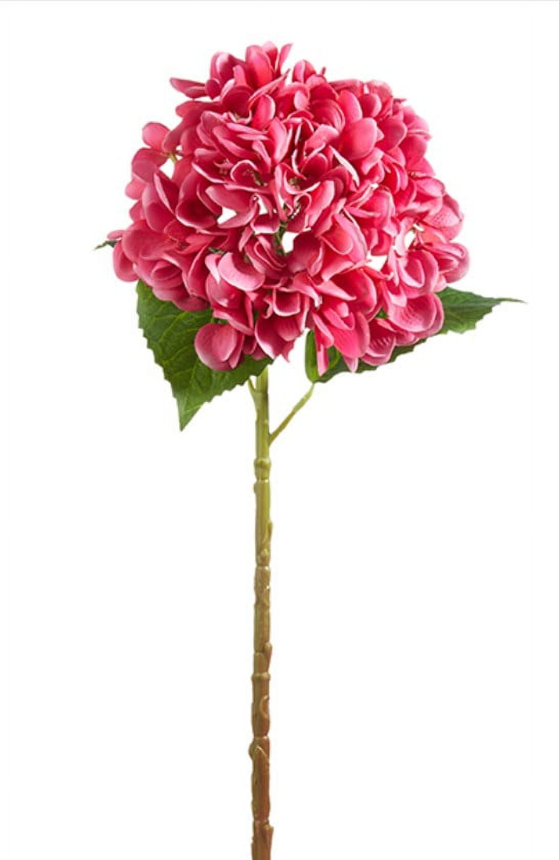 20.5" Real Touch Hot Pink Hydrangea Stem - Walmart.com
