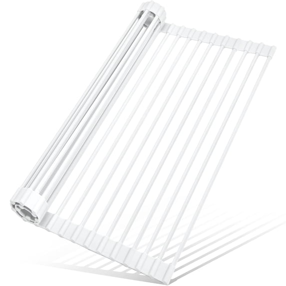 20.5" Roll Up Dish Drying Rack Silicone Over Sink Heat Resistant ...