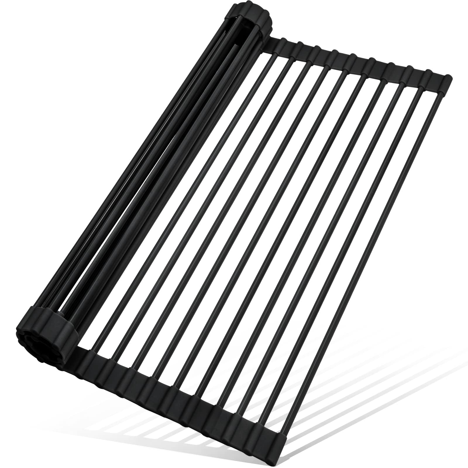 20.5" Roll Up Dish Drying Rack Silicone Over Sink Heat Resistant ...