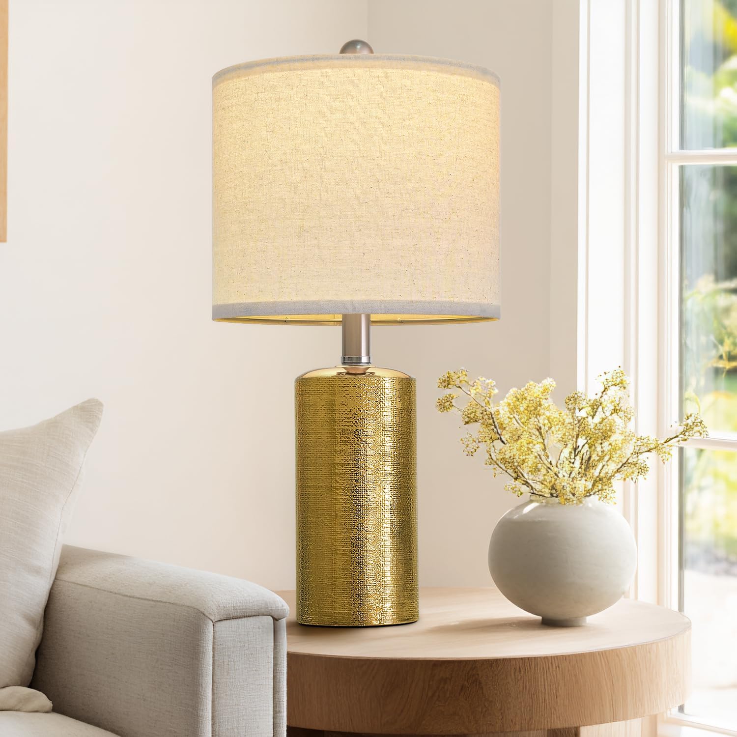 20.5" Small Table Lamps for Living Room Lamp Single Ceramic Lamps for ...
