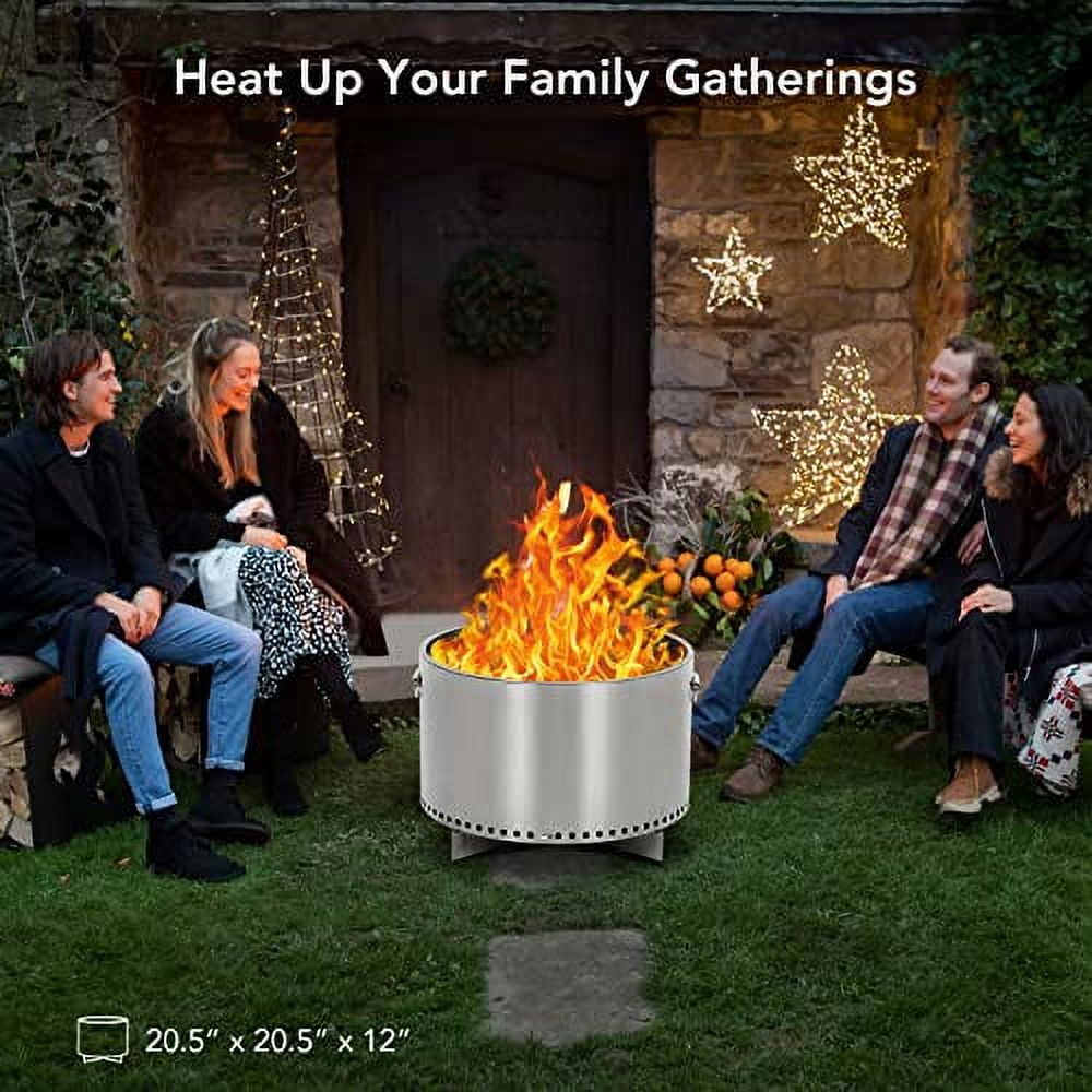 "GARVEE 20.5"" Smokeless Fire Pit with Air Switch, Portable Wood ...