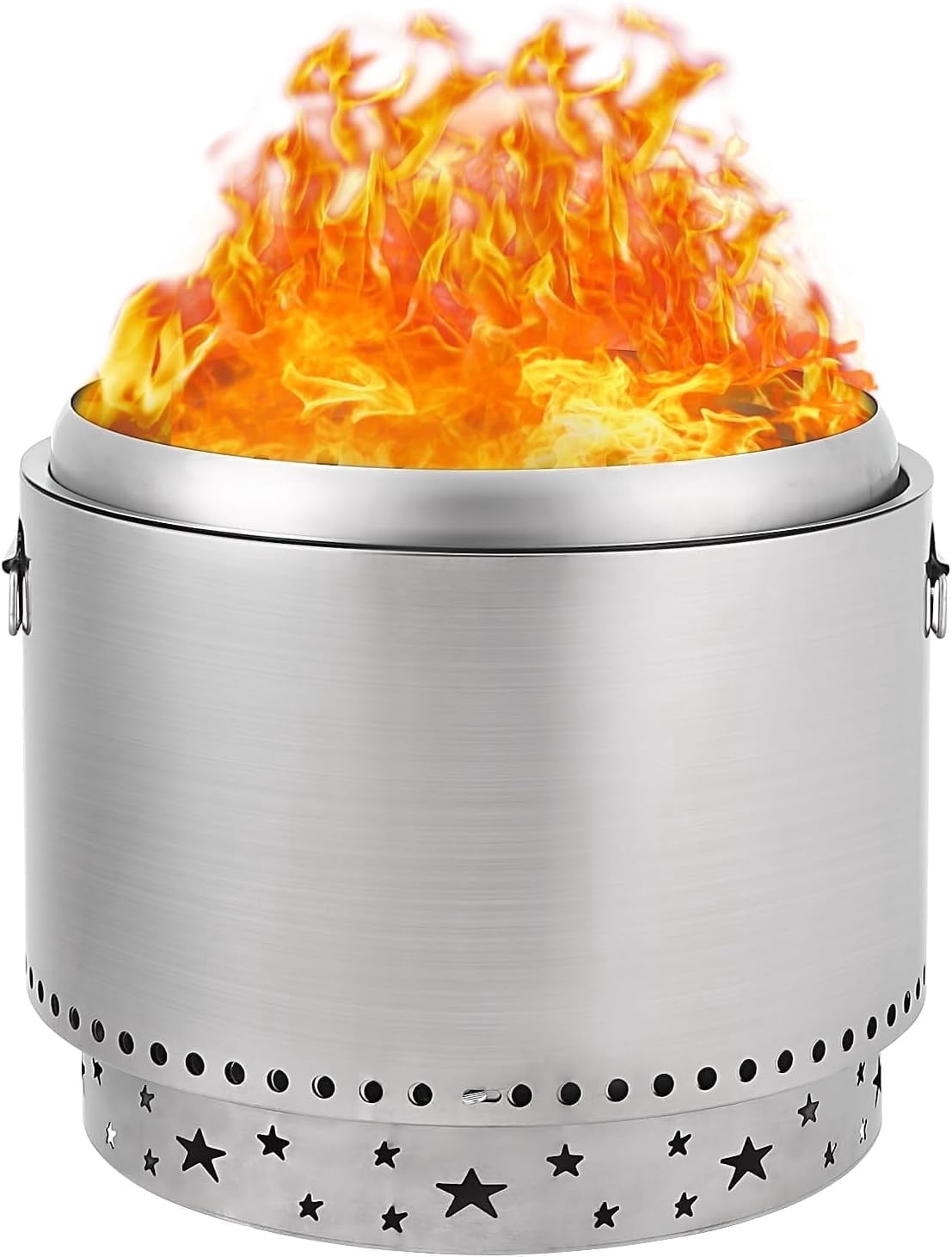 20.5" Smokeless Fire Pit with Handle for Wood Burning, Portable ...