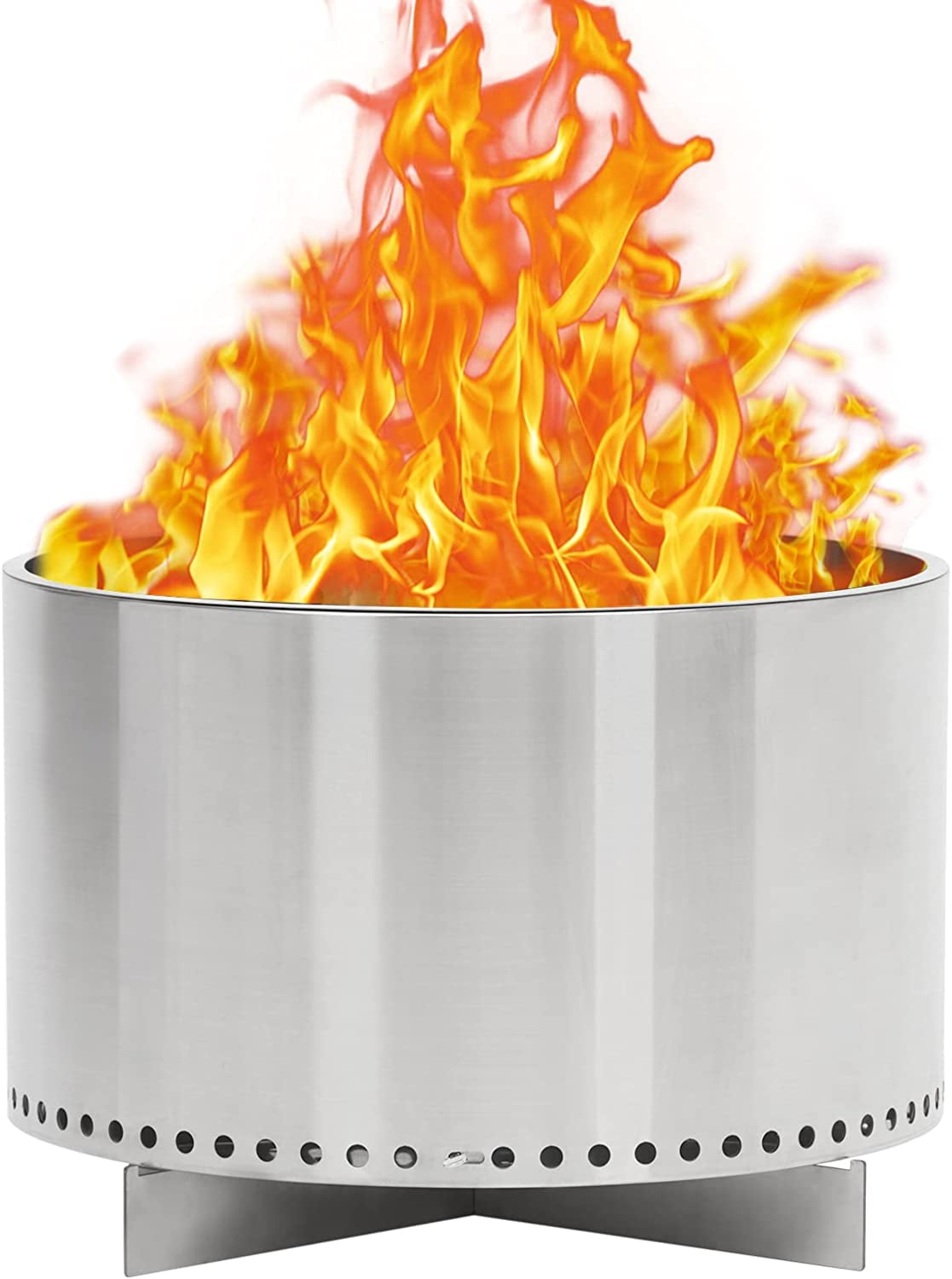 20.5" Smokeless Fire Pit with Air Switch,Stainless Steel, Smokeless ...