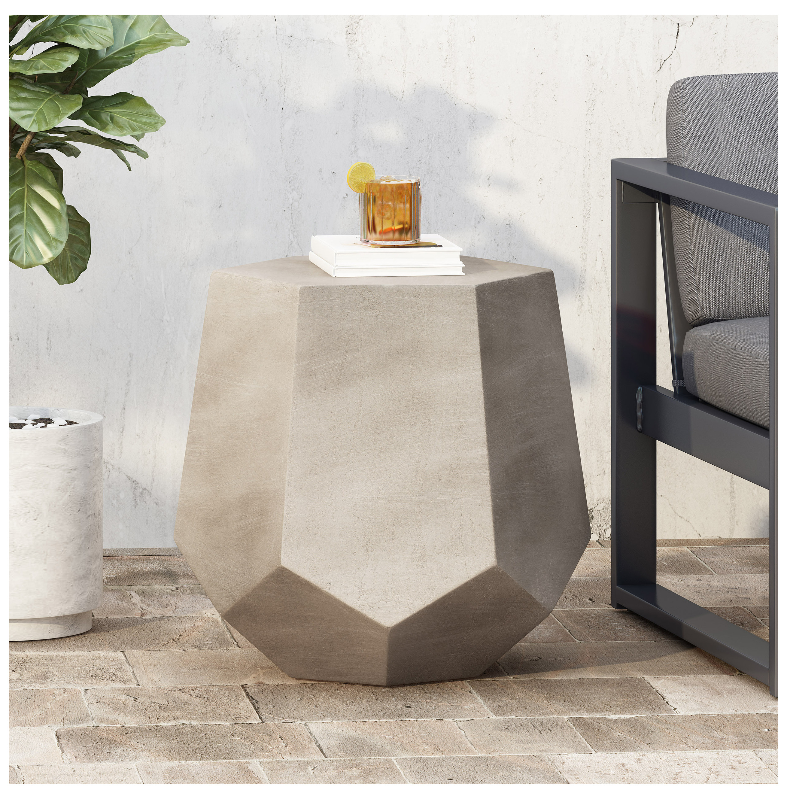 20.5 inch Outdoor Side Table for Enhanced Outdoor Living, Sleek Design ...