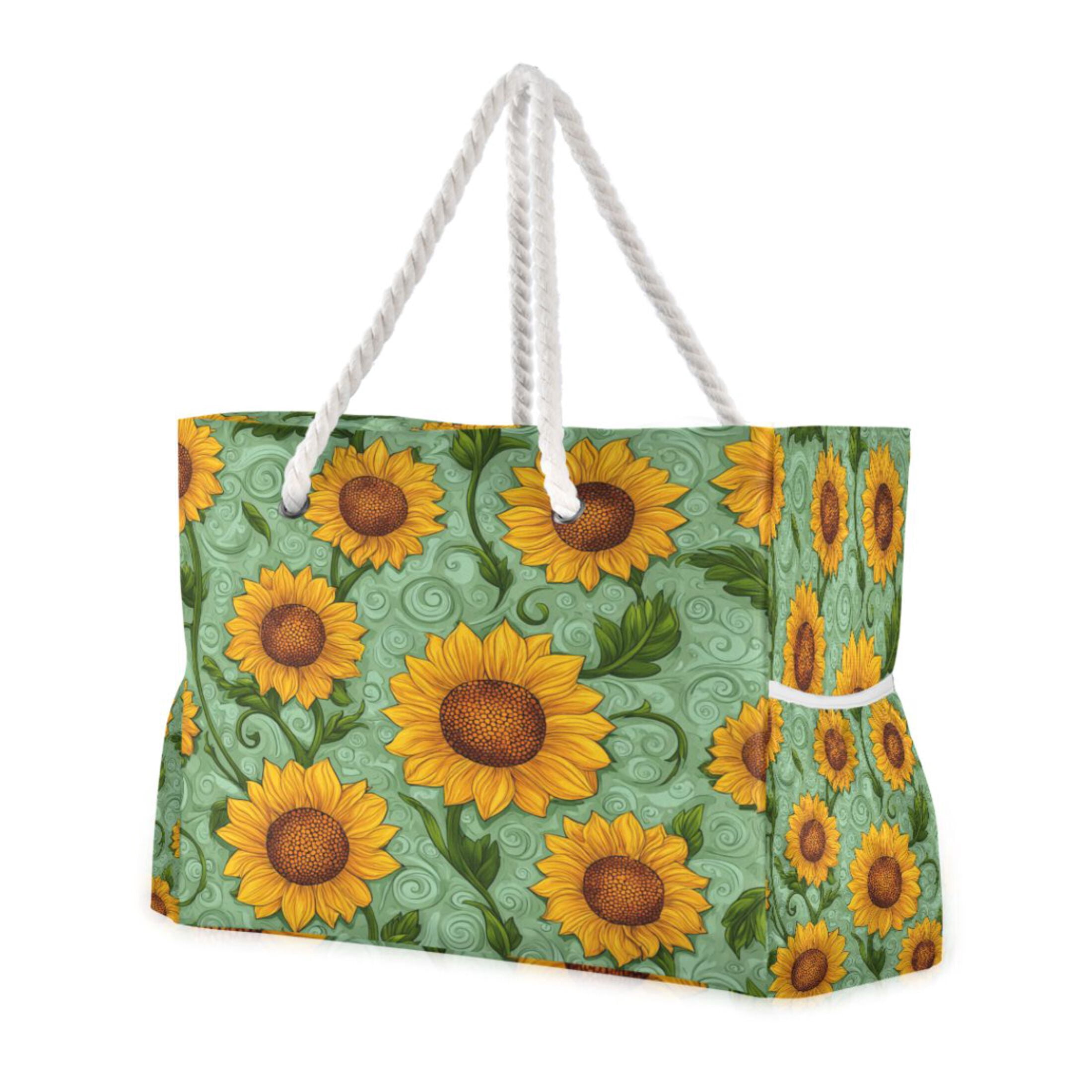 20.5"x15" Large Beach Tote Bag with Rope Handles, Waterproof Nylon ...