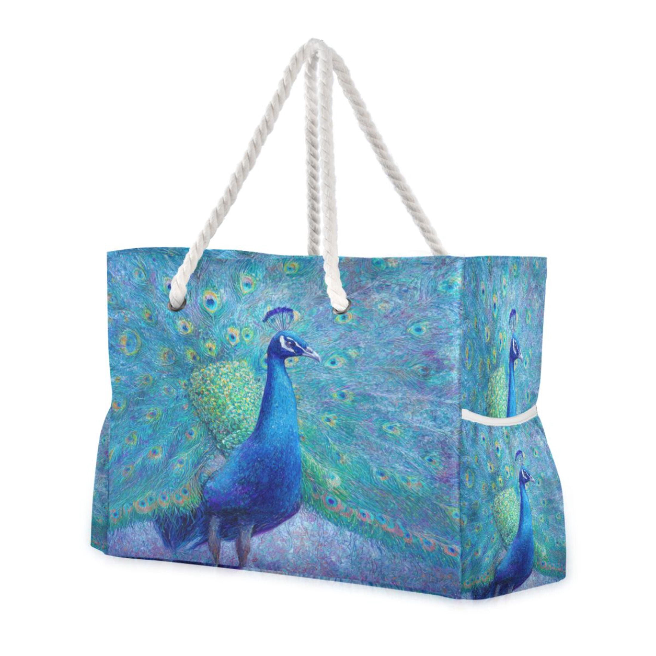 20.5"x15" Large Beach Tote Bag with Rope Handles, Waterproof Nylon ...