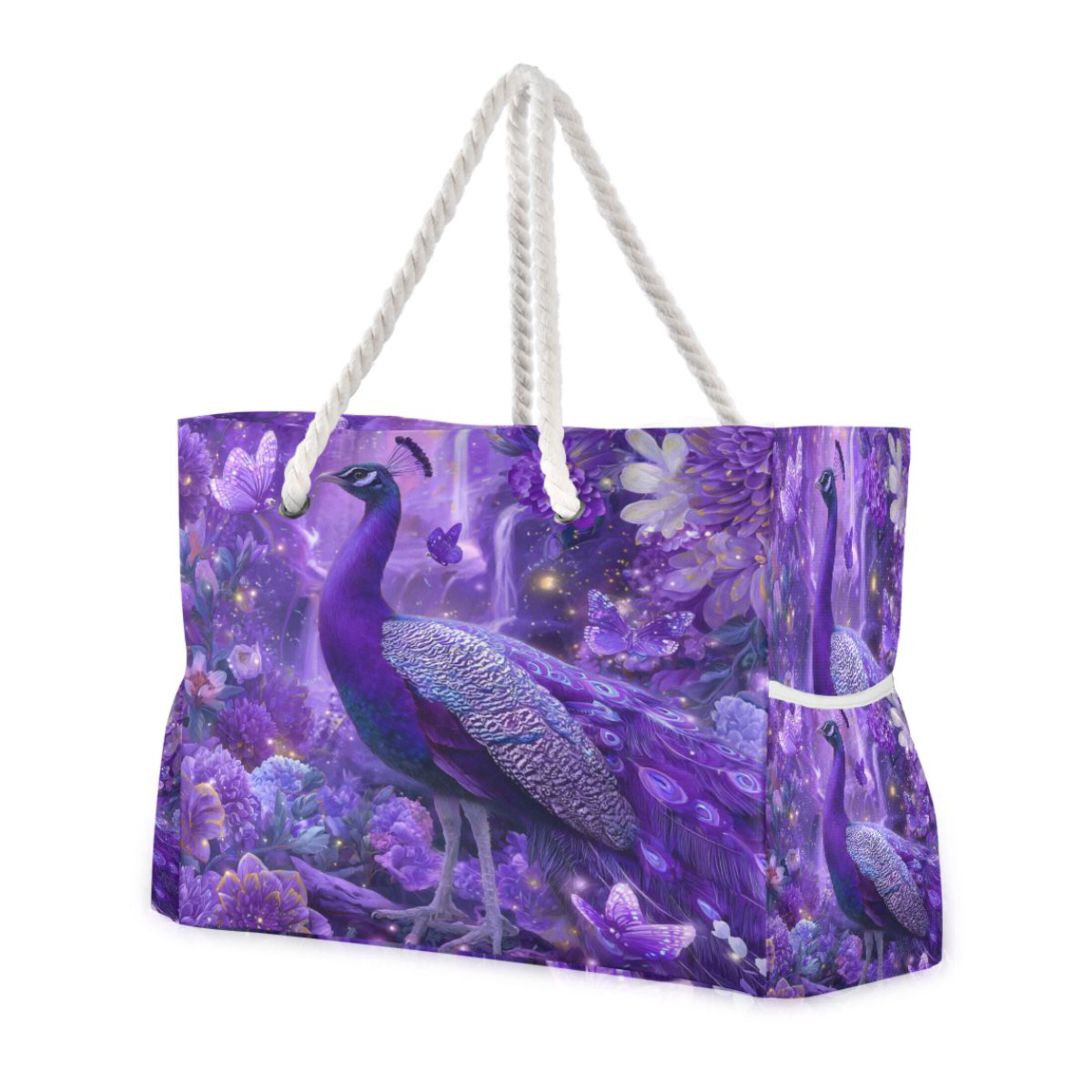 20.5"x15" Large Beach Tote Bag with Rope Handles, Waterproof Nylon ...