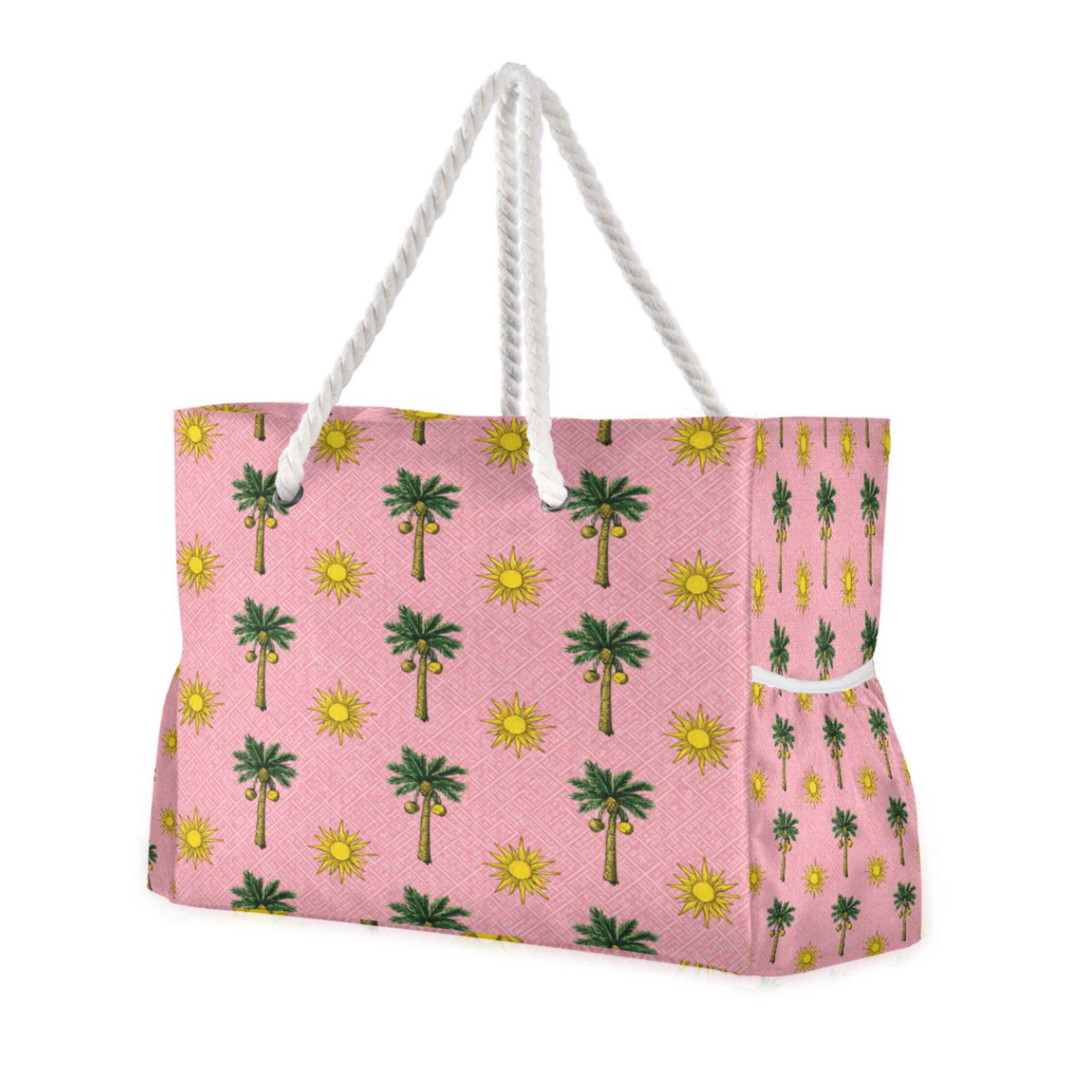 20.5"x15" Large Beach Tote Bag with Rope Handles, Waterproof Nylon ...