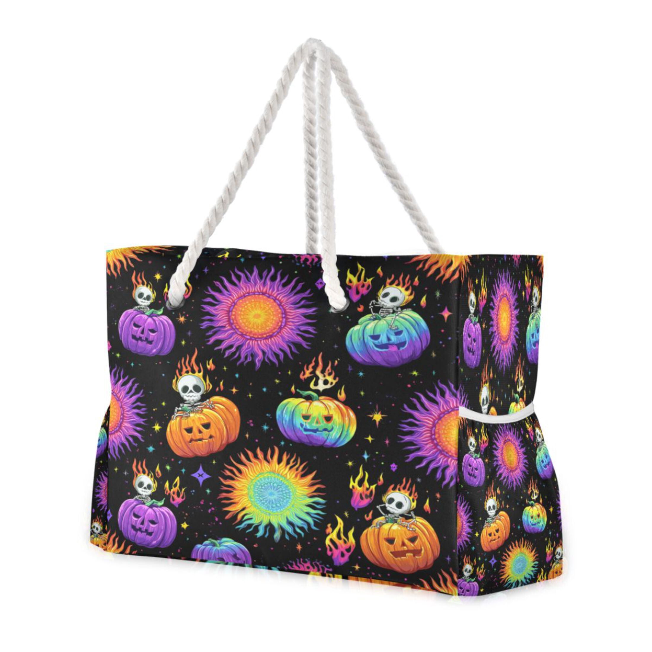 20.5"x15" Large Beach Tote Bag with Rope Handles, Waterproof Nylon ...