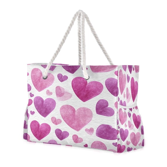 20.5"x15" Large Beach Tote Bag with Rope Handles, Waterproof Nylon ...