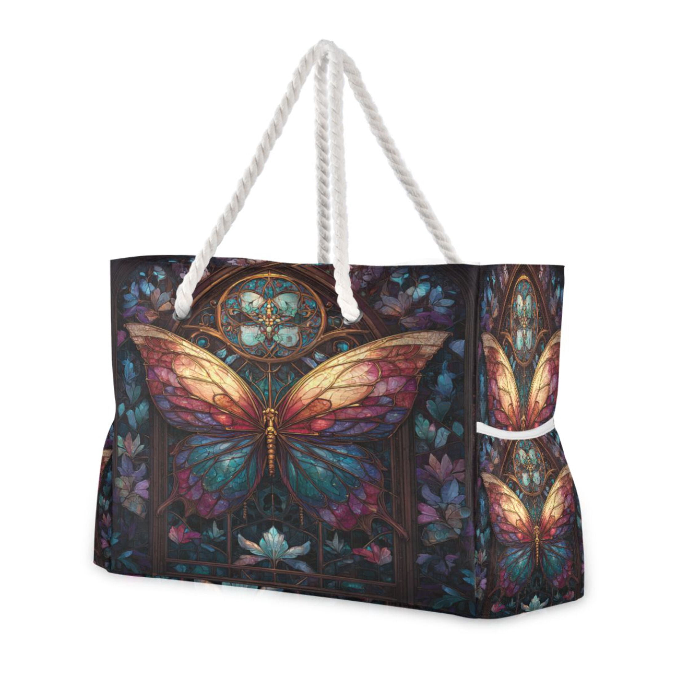 20.5"x15" Large Beach Tote Bag with Rope Handles, Waterproof Nylon ...
