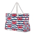 20.5"x15" Large Beach Tote Bag with Rope Handles, Waterproof Nylon ...