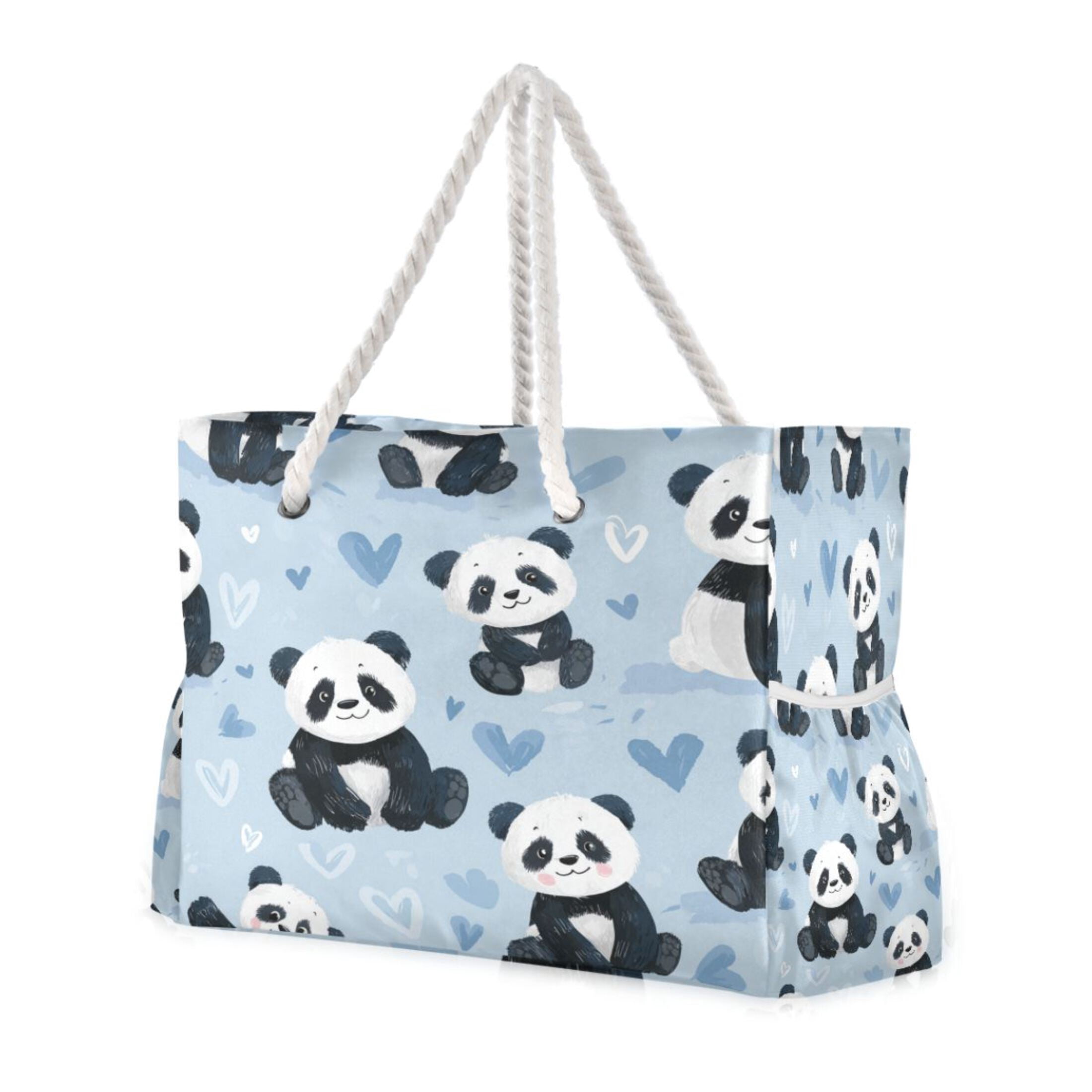 20.5"x15" Large Beach Tote Bag with Rope Handles, Waterproof Nylon ...