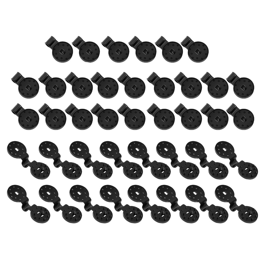 20/50/100PCS Shade Cloth Plastic Clips Round Plastic Black Clips ...