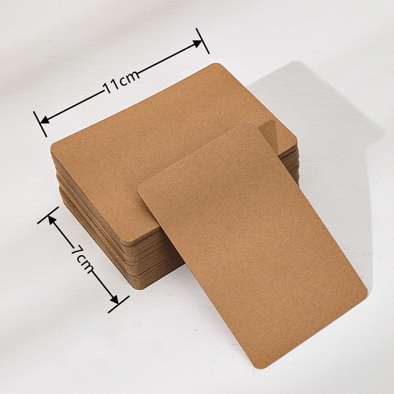20/50/100pcs 11x7cm Thicken Blank Kraft Paper Card Retro Double Sided ...