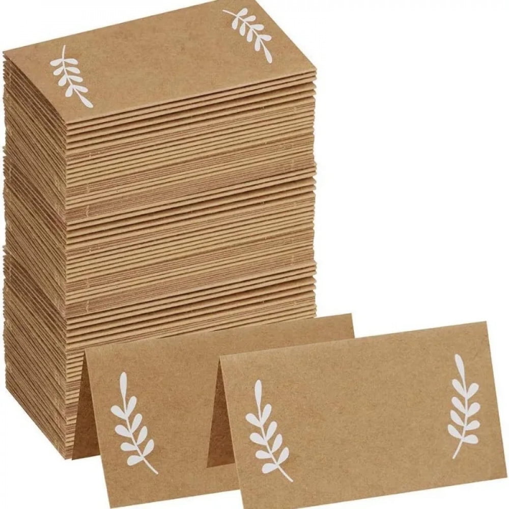20/50/100pcs Khaki Name Place Card Wedding Seating Number Table Card ...