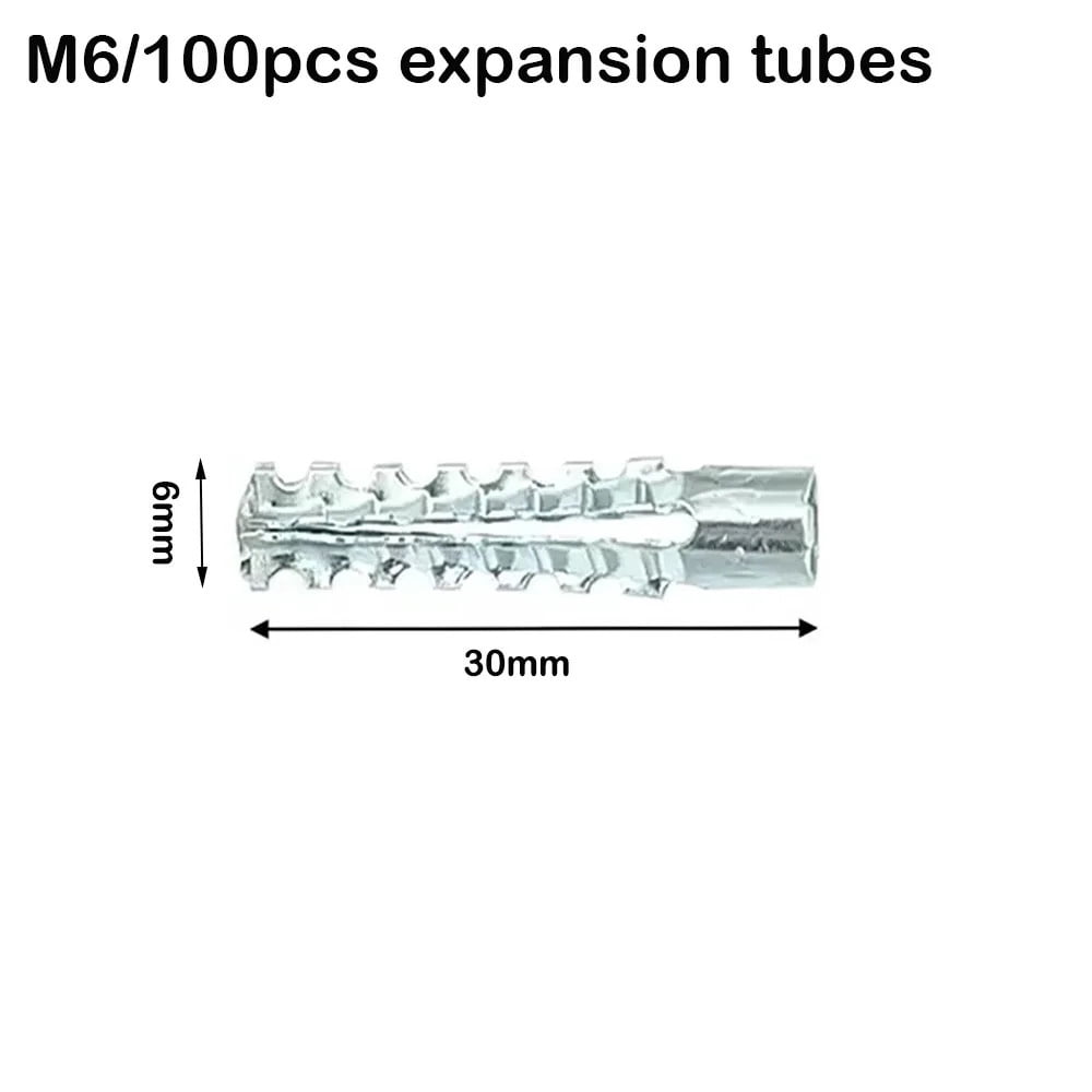 20/50/100sets Metal Serrated Expansion Tube Self Tapping Screws Pipe ...