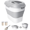 20-50 Lbs Food Storage Container With Wheel, Airtight Locking Lid ...