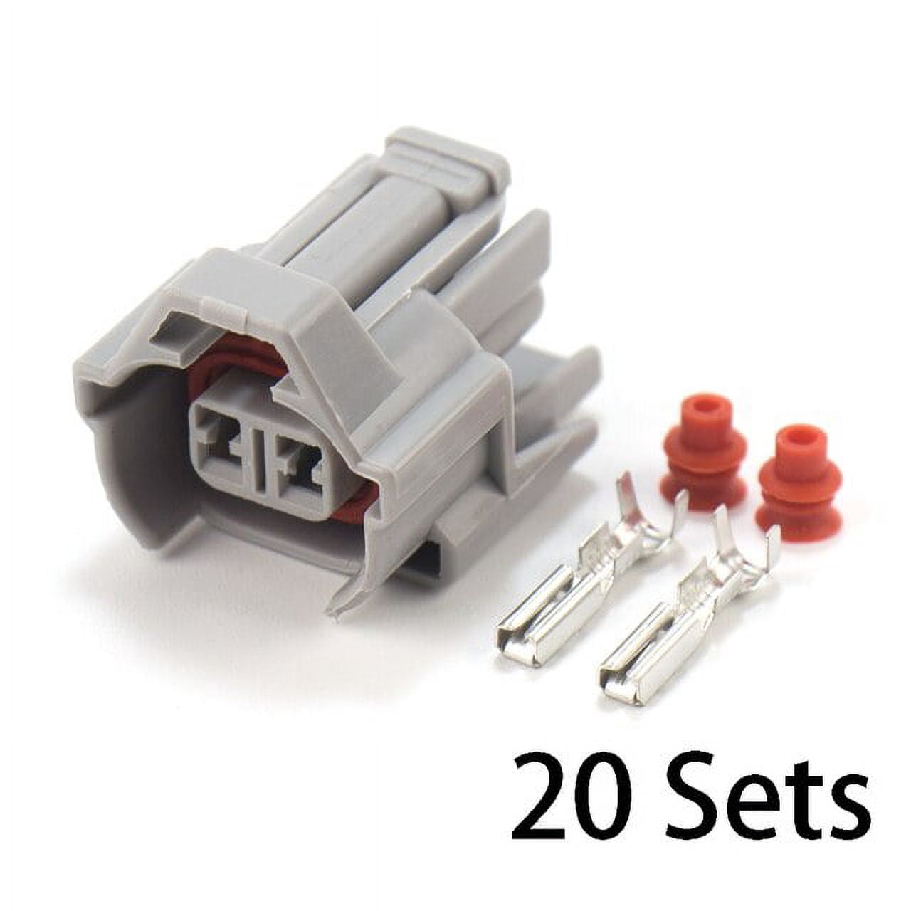 20/50 Sets 2 Pin Top Slot Fuel Injector Connector Us Car Ev1 Ev6 ...