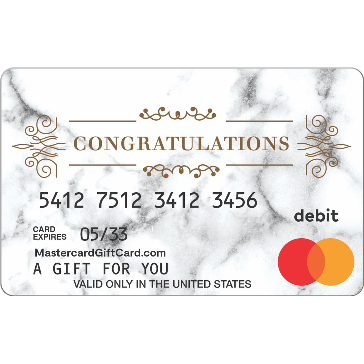 Mastercard® $20-$500 Congrats Marble eGift Card (Plus $6.84 Purchase ...