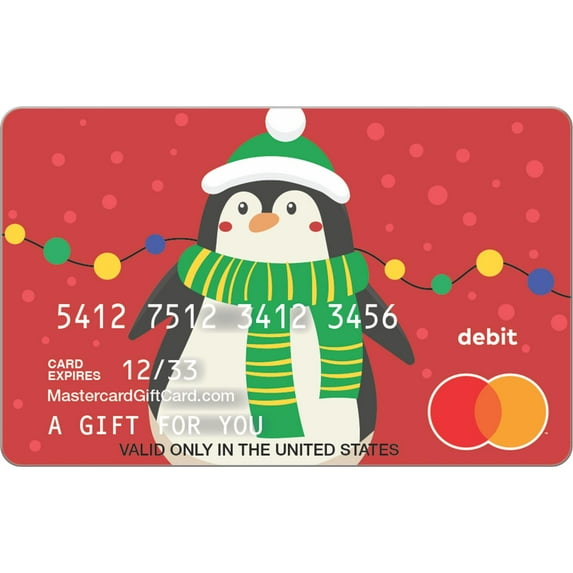 Mastercard® $20-$500 Snazzy Penguin eGift Card (Plus $6.84 Purchase Fee ...