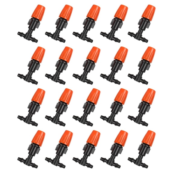 20/50Pcs Single Head Orange Drip Adjustable Irrigation System Watering ...