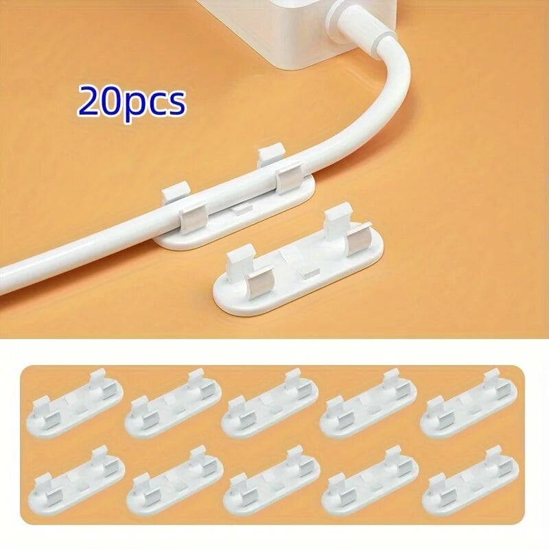 20/50pcs Adjustable Cable Management Clips Adhesive Sticky Wire Clips ...