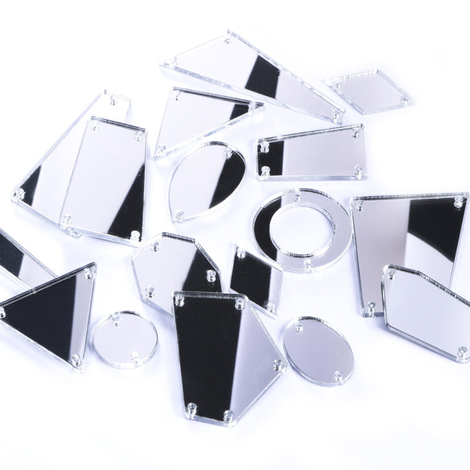 20/50pcs Mix Size Clear Crystals Sewing Rhinestones Applique Flatback ...