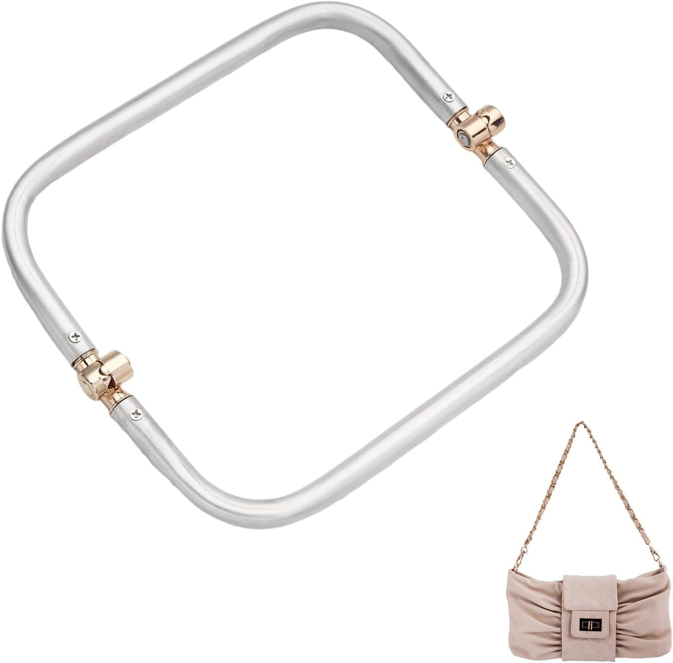 20.5cm Aluminum Purse Frame Kiss Clasp Lock Frame U-Shaped Bag Handle ...
