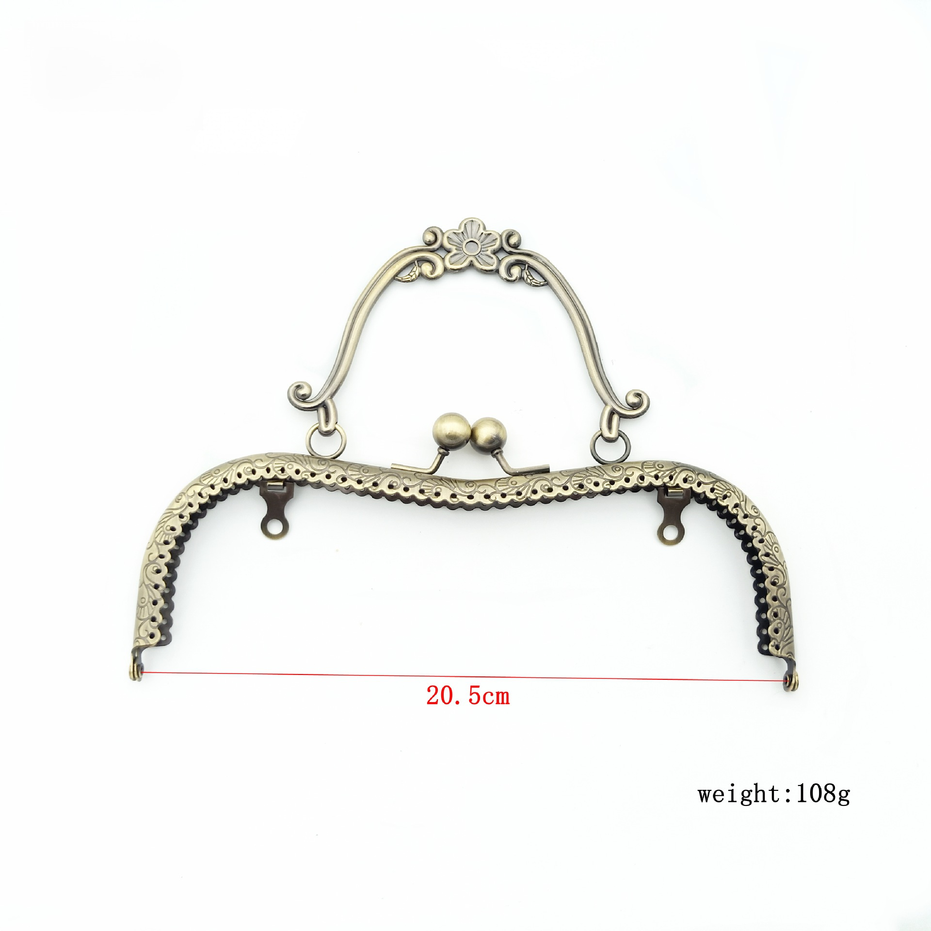 20.5cm embossed M-shaped Plum Blossom -held gold luggage hardware ...