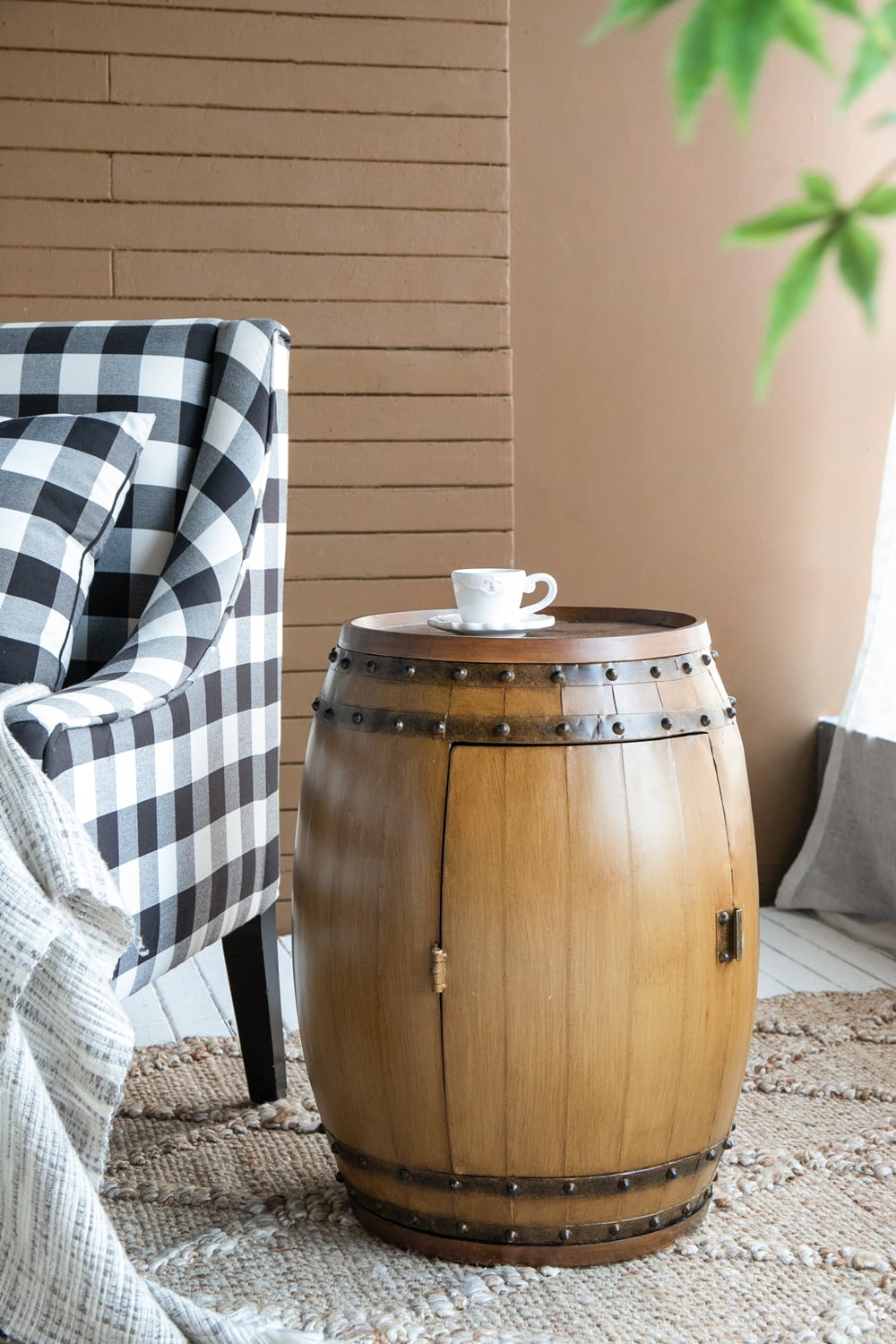 20.5x20.5x24" Drum Side Table - Walmart.com