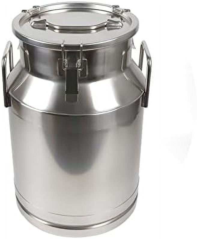 20-60L Stainless Steel Milk Can Wine Milk Bucket Wine Pail Bucket Milk Can Tote Jug with Sealed ...