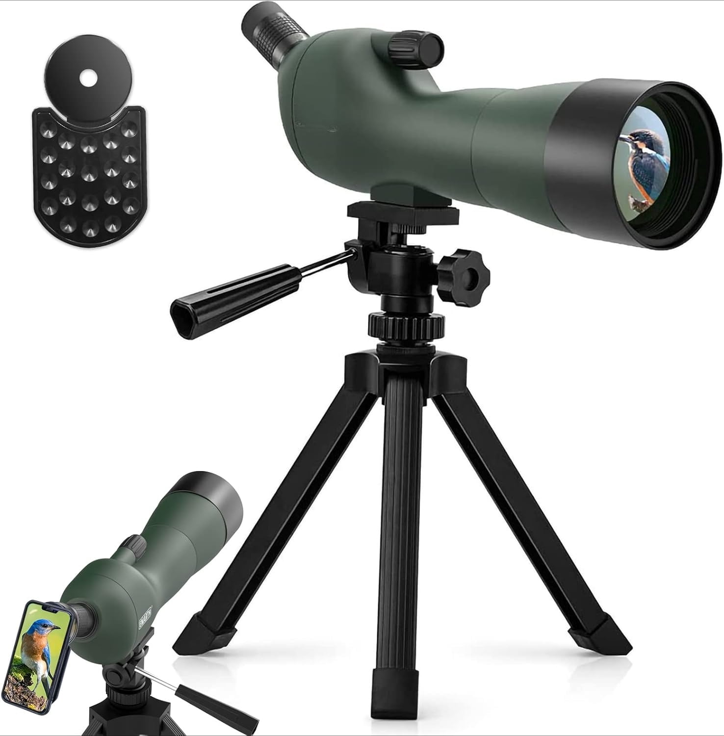 20-60x60 Angled Spotting Scope for Target Shooting, Spotting Scope w ...
