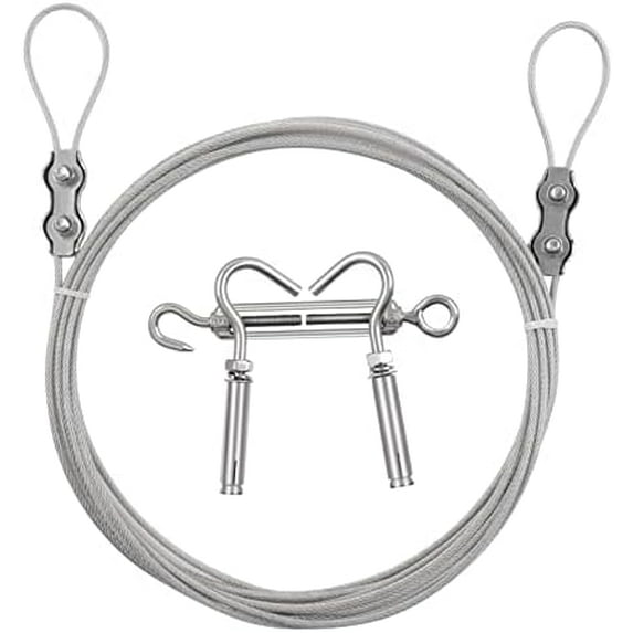 20.7FT/6.3M Stainless Steel Clothes Lines for Hanging Clothes Outside ...