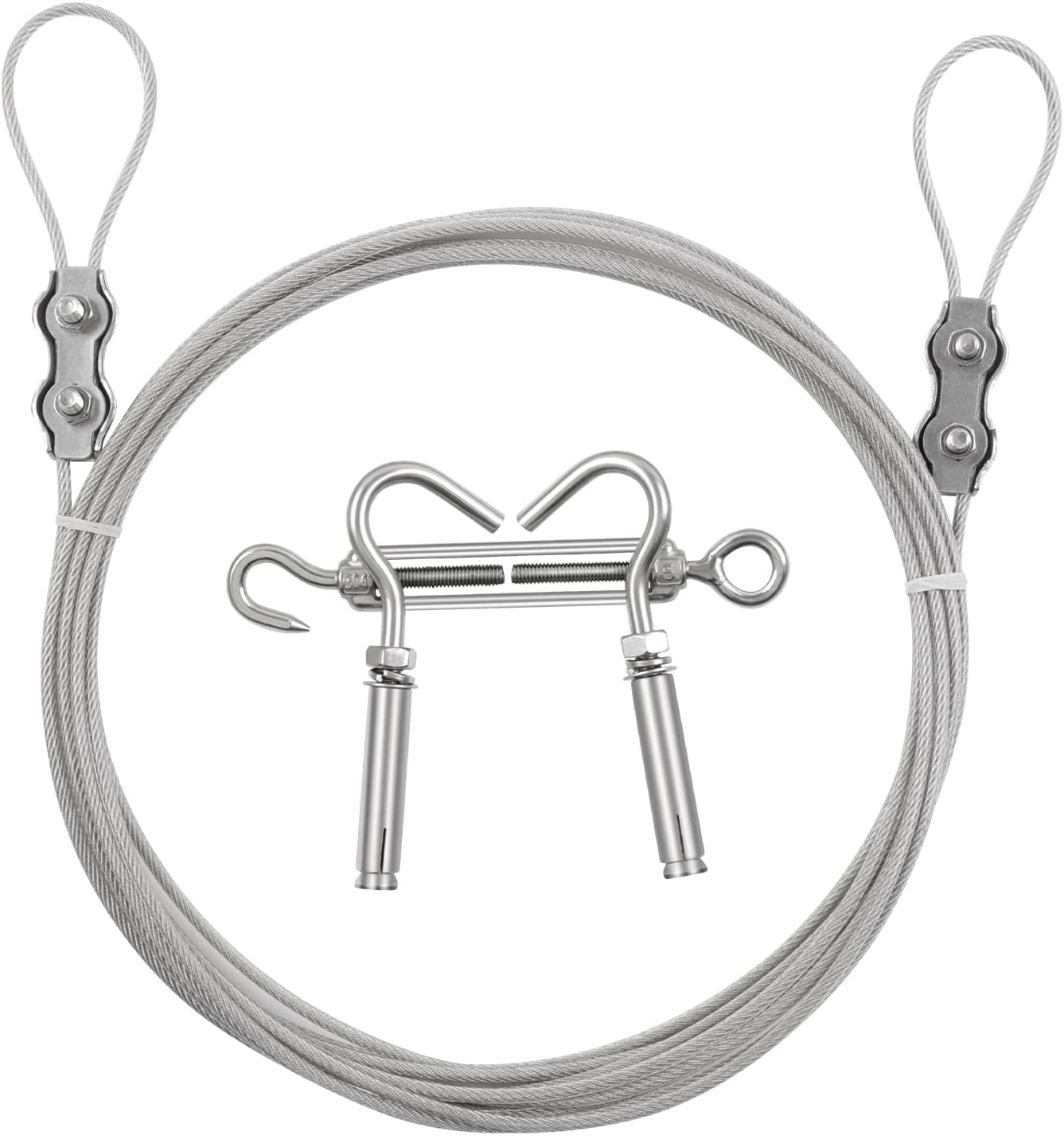 20.7FT/6.3M Stainless Steel Clothes Lines for Hanging Clothes Outside ...