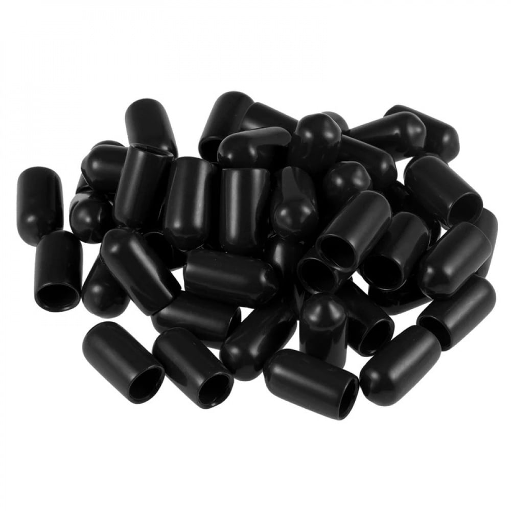 20/80/200Pcs Rubber Round End Cap Cover 2mm-9mm ID 15mm Height Screw ...