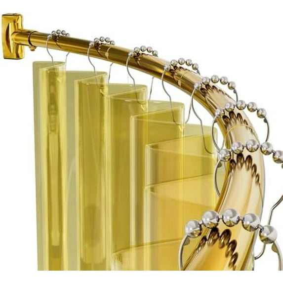 20-84 Inches Arched Curved Shower Curtain Rod, Heavy Duty Shower Rod ...