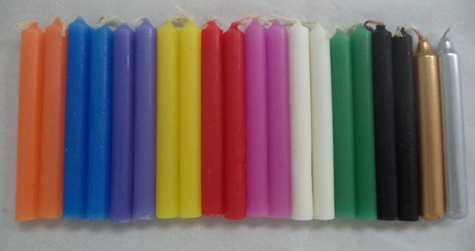 20 ASSORTED 4" MINI SPELL CANDLES DELUXE SET taper candles emergency ...