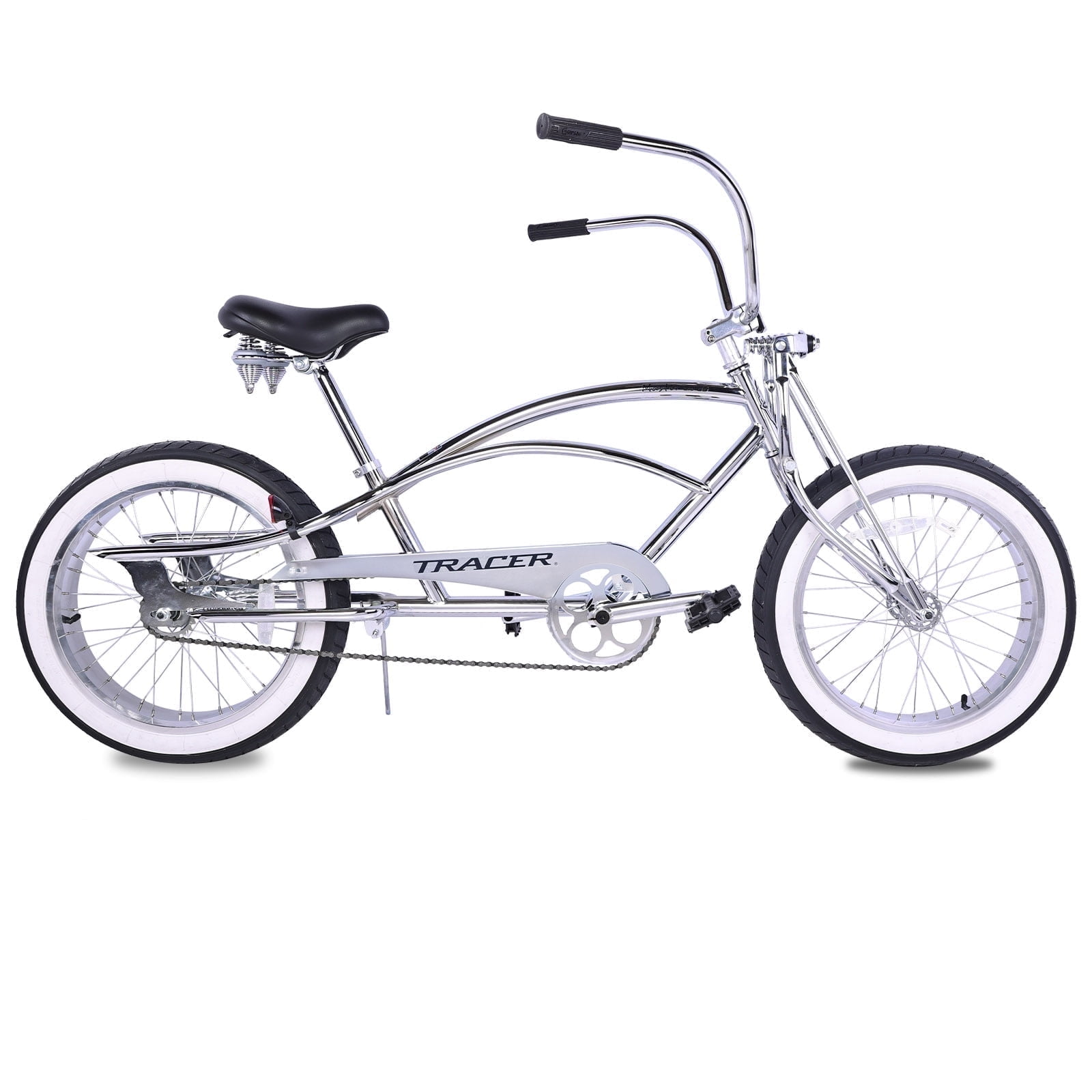 20" All Chrome Lowrider Stretch Beach Cruiser Bike Coaster Brake 36 ...