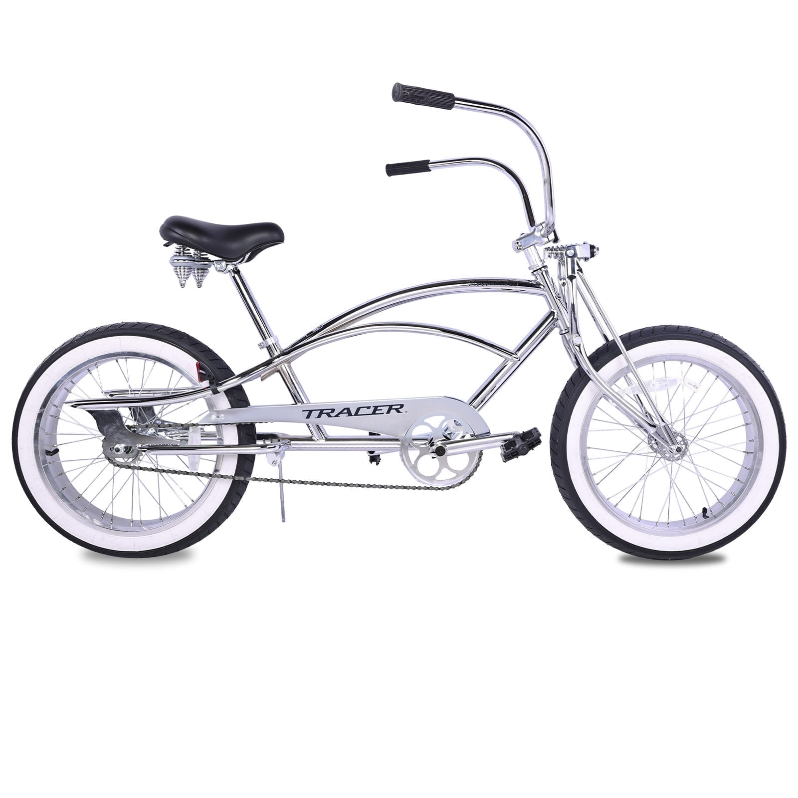 20" All Chrome Lowrider Stretch Beach Cruiser Bike Coaster Brake 36 ...