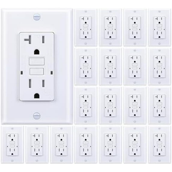20 Amp GFCI Outlet, Tamper-Resistant GFI Receptacle with , Self-Test ...